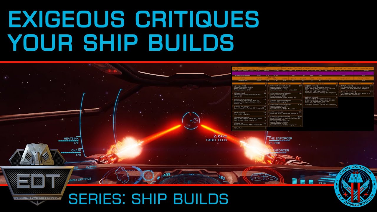 Exigeous Reacts to and Critiques Your Ship Builds and Engineering in ...