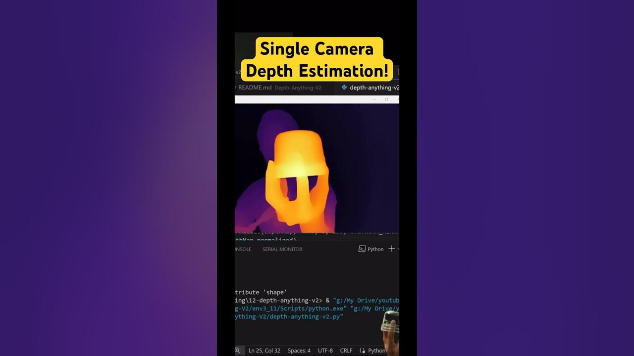 Depth Anything v2 Depth Estimation with Single Camera #ai #computervision - YouTube