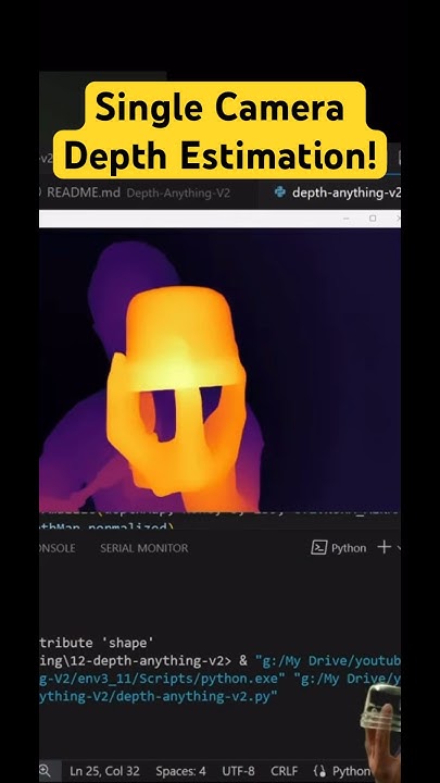 Depth Anything v2 Depth Estimation with Single Camera #ai #computervision - YouTube