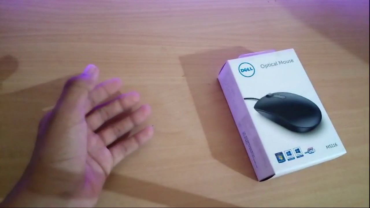 Dell MS116 Optical mouse Unboxing and Review - YouTube