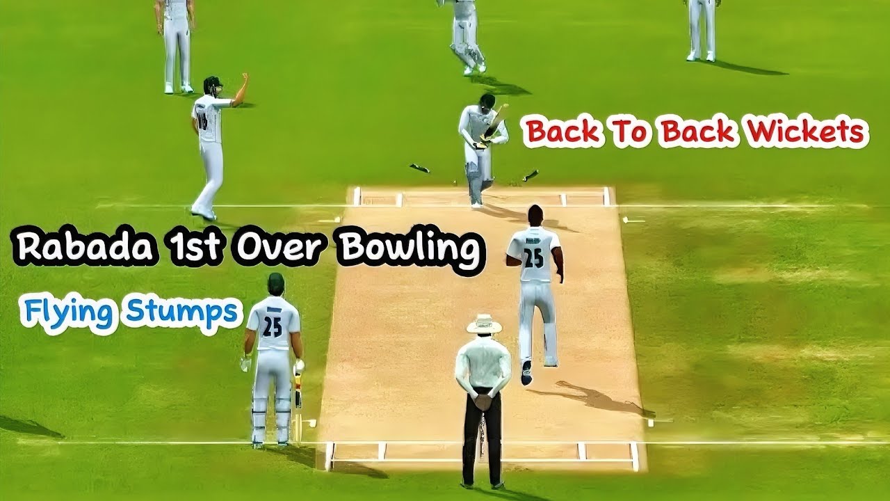 Rabada 1st Over Bowling| Back To Back Wickets Today| @AdeelGaming001 ...