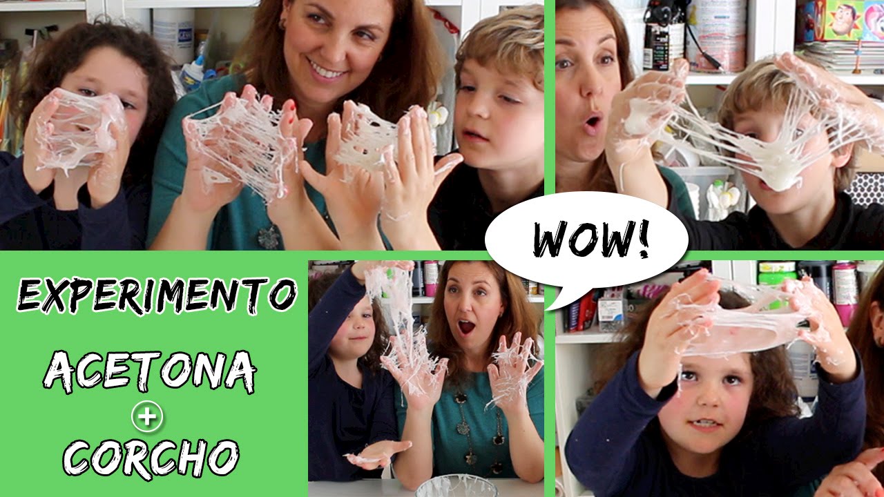 Experimiento ACETONA + CORCHO * ACETONE & POLYSTYRENE Experiment - YouTube