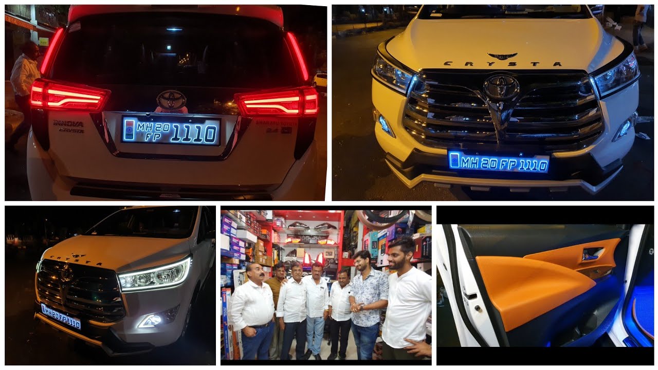 Innova crysta 2020 Modified|Elephant grill|Pillar lights|Rust Interior ...