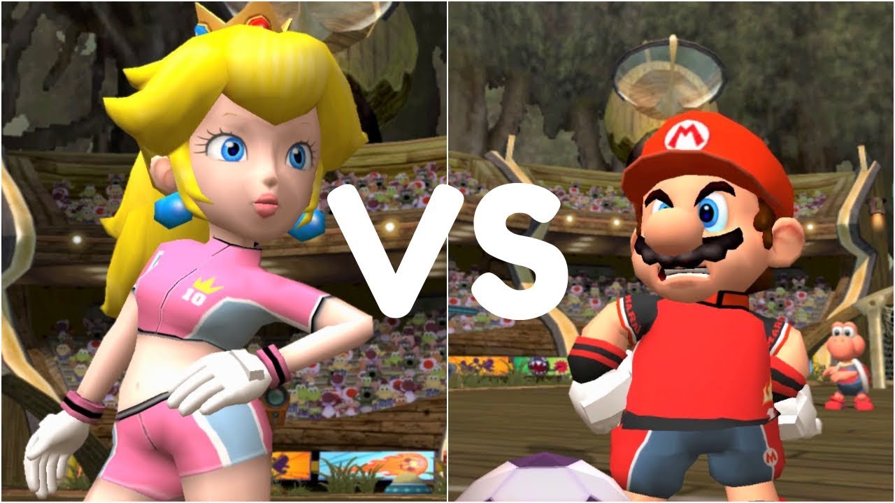 Super Mario Strikers - Peach vs Mario - GameCube Gameplay (720p60fps ...