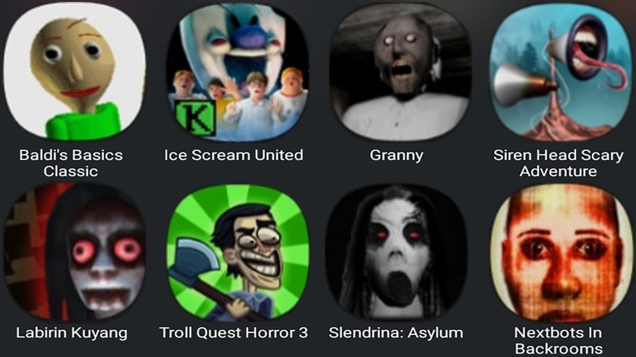 Baldi's Basics Classic,Ice Scream United,Granny,Siren Head Scary ...