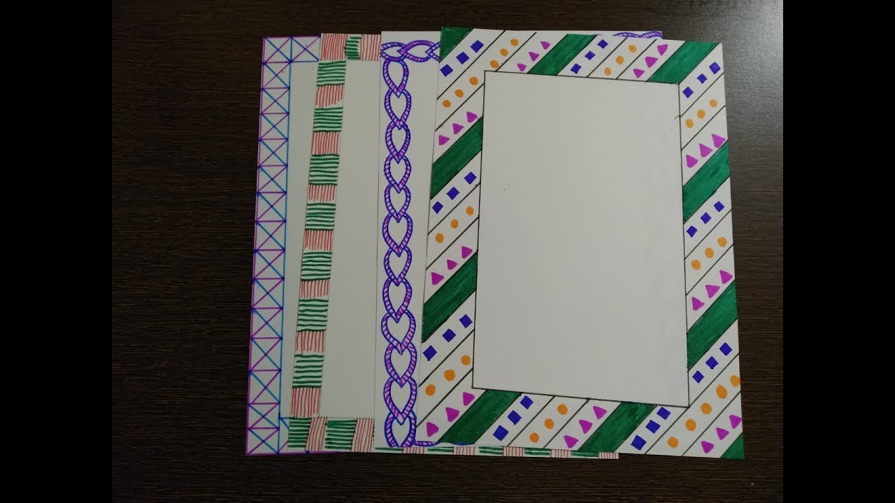 4 latest border designs on paper | border design border design for ...