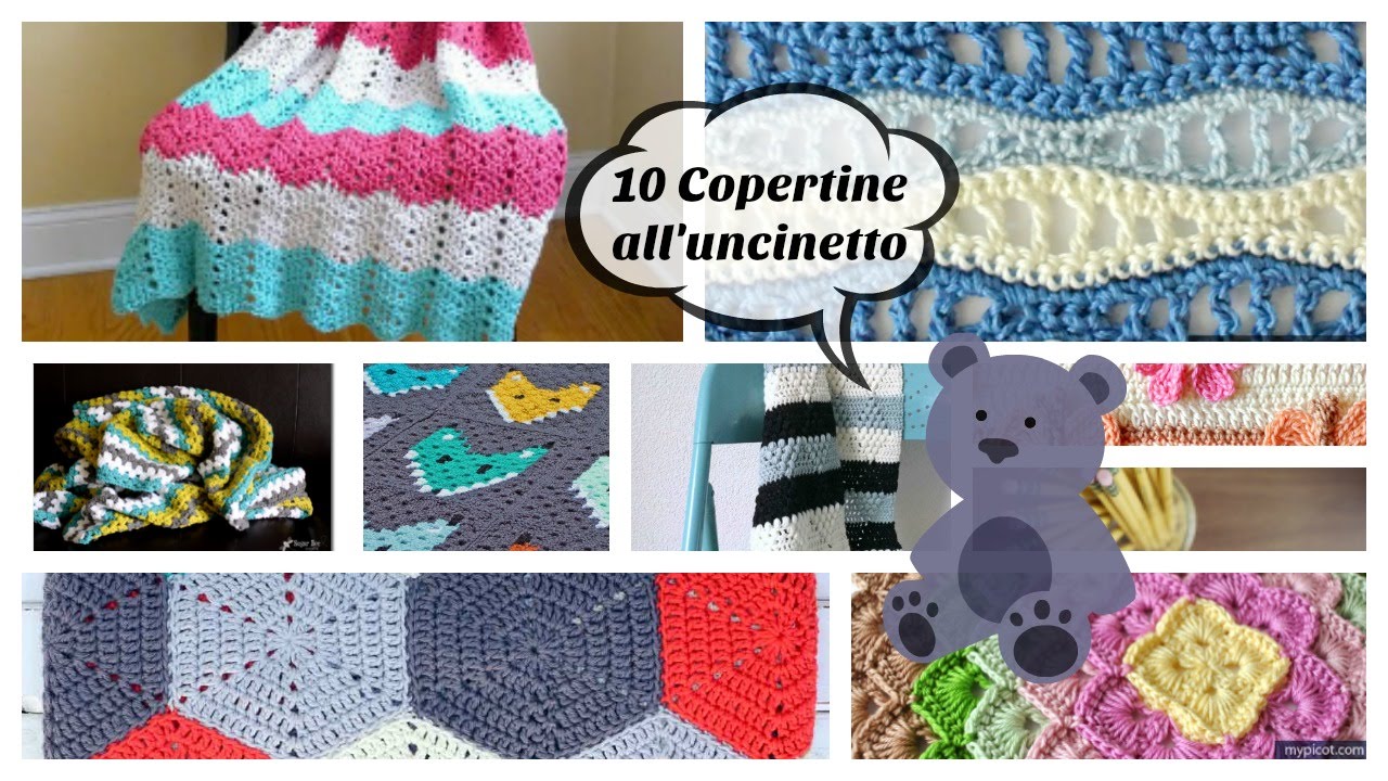 10 copertine all'uncinetto - YouTube