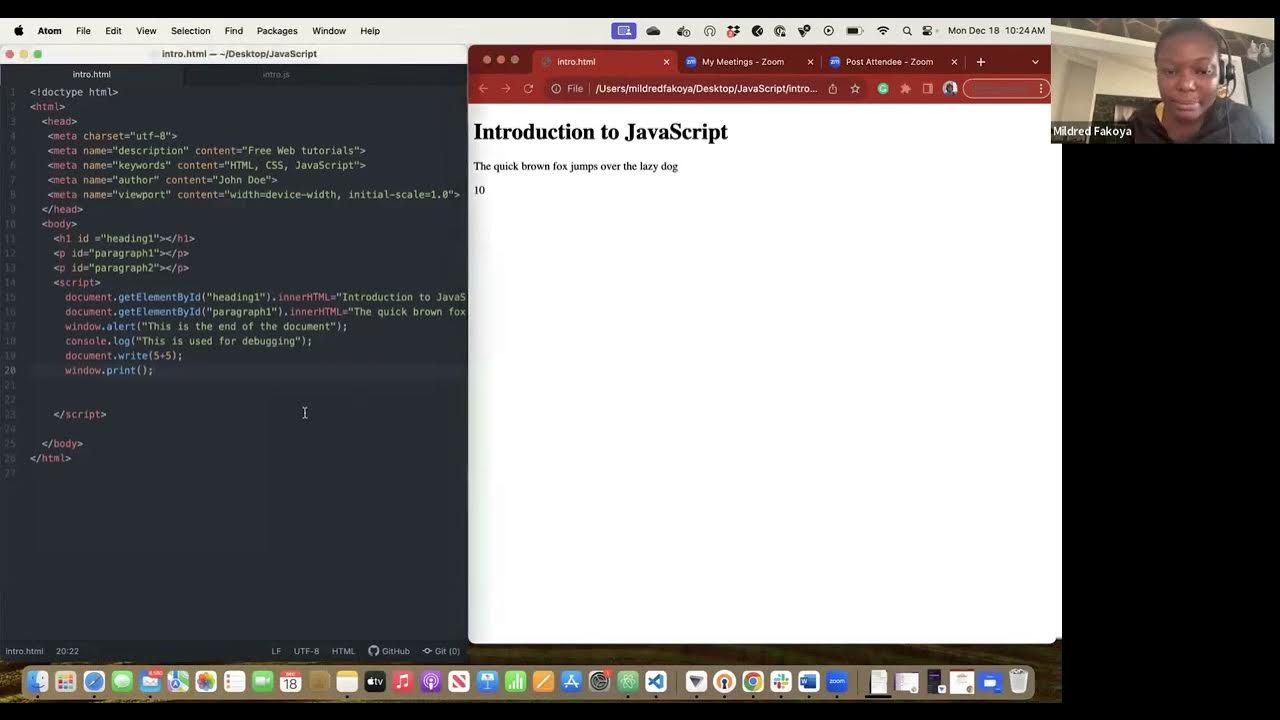 JavaScript Intoduction Live class 1 - YouTube