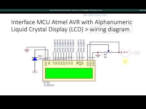 Interface MCU Atmel AVR dengan LCD karakter - YouTube