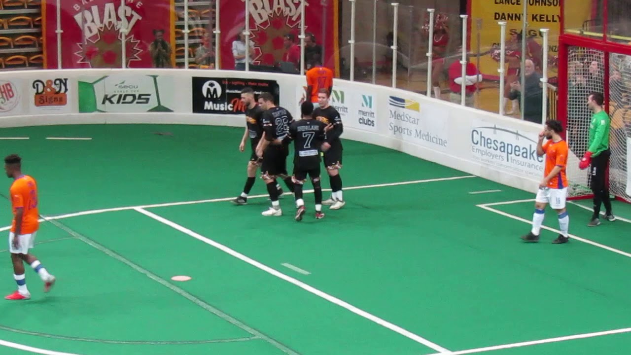 Baltimore Blast Jereme Raley goal vs Mississauga Metrostars. Indoor ...
