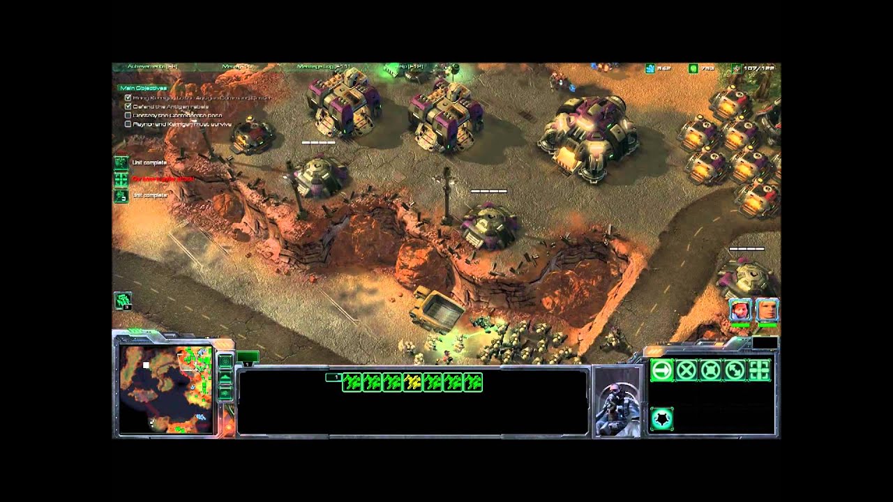 Starcraft 1 campaign in Starcraft 2: Terran Mission 5 Revolution - YouTube