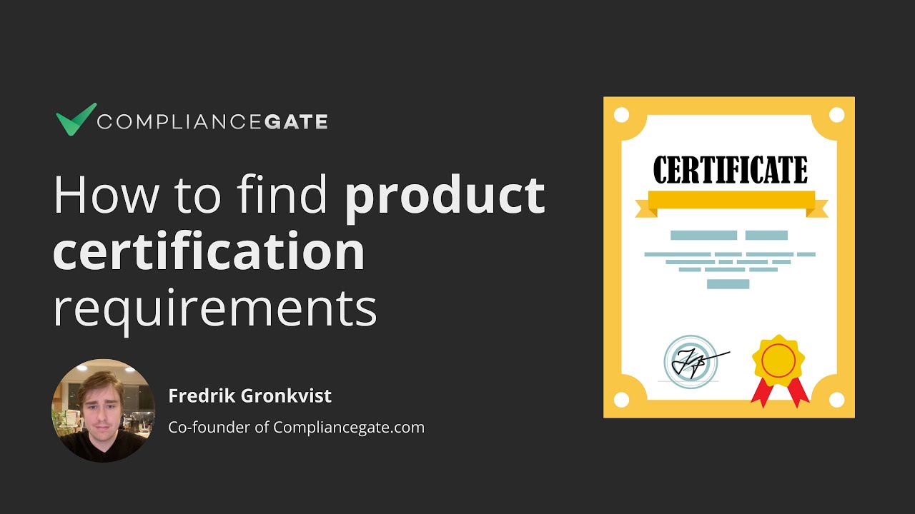 How to find product certification requirements in 3 steps - YouTube