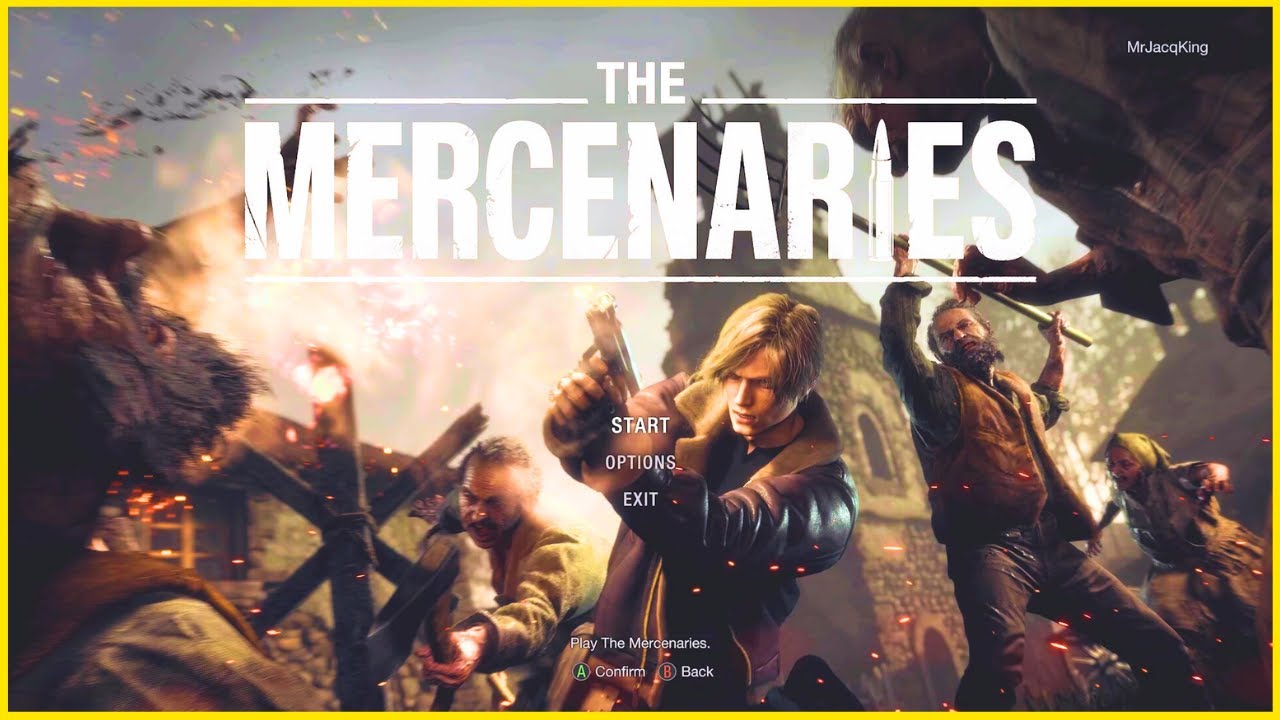 Resident Evil 4 The Mercenaries Title Screen And Menu - YouTube