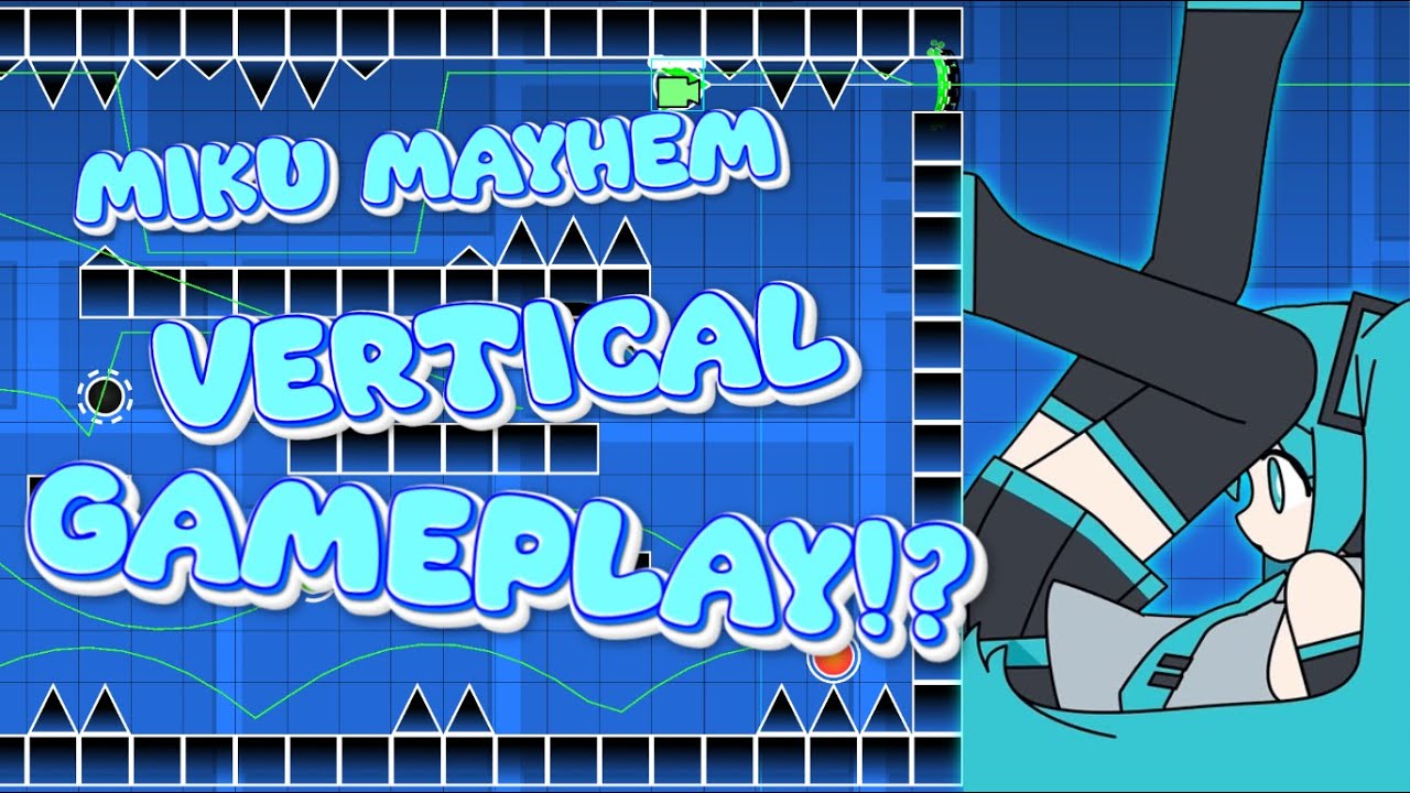 STRUGGLING to make gameplay in my level "Miku Mayhem" (Geometry Dash ...