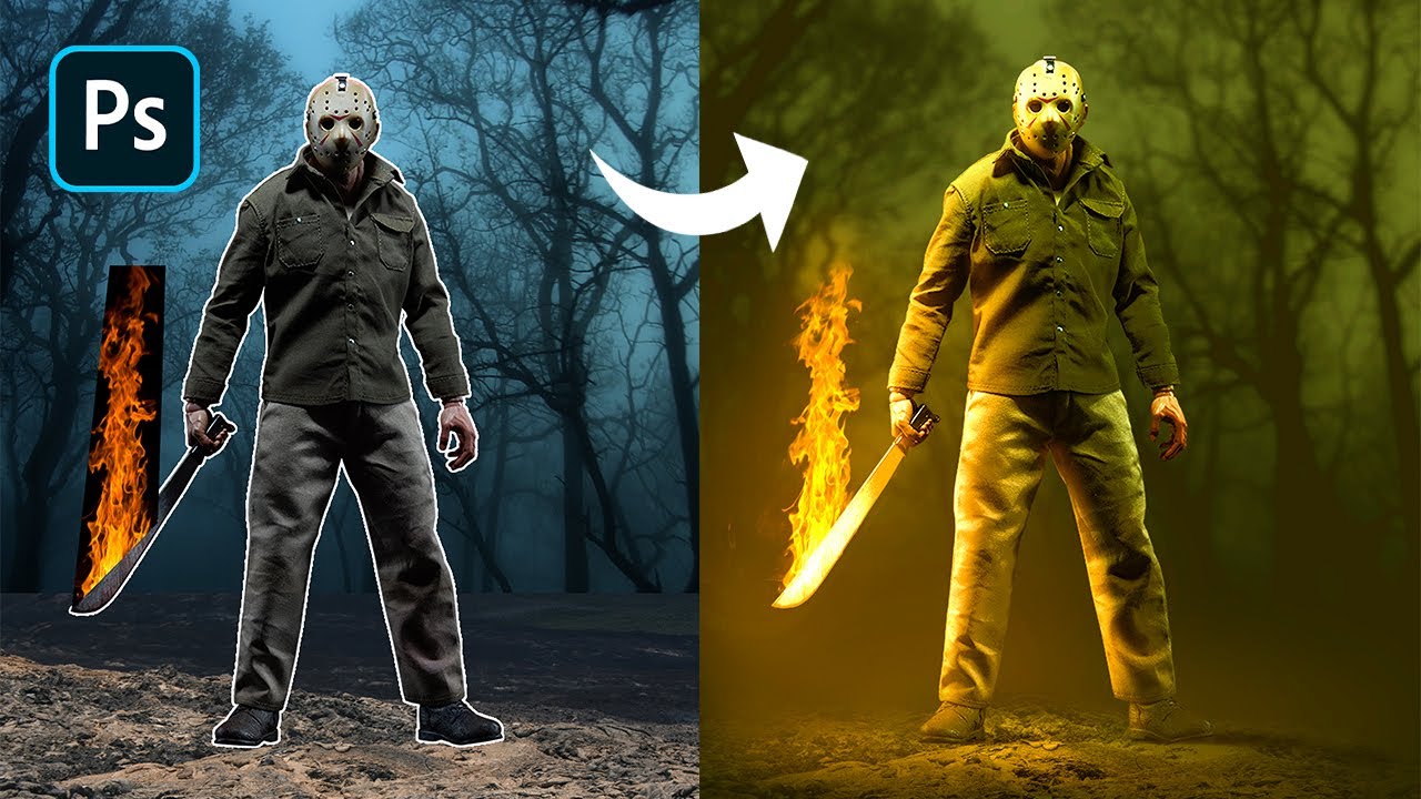 Jason Movie Poster - Photoshop Manipulation Tutorial - YouTube