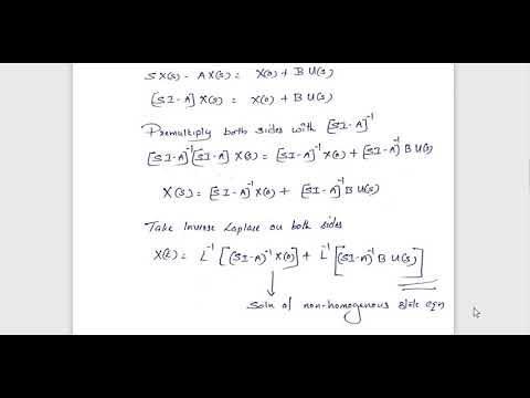 Solution of State Equation using Laplace Transform- Homogenous and Non ...