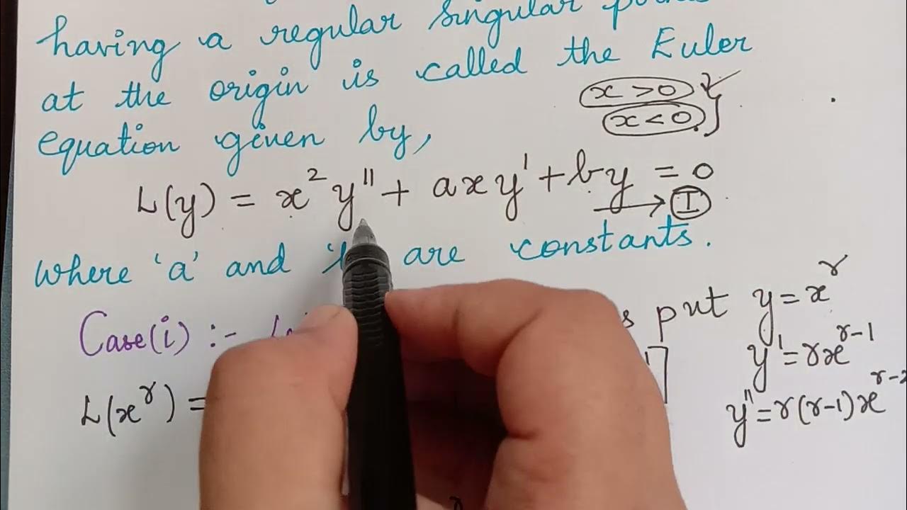 euler equation||ordinary differential equations||linear equation with regular singular point ...