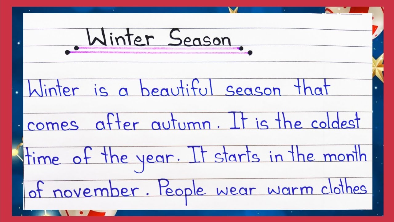 Winter Season Essay in English || Best Essay on Winter season ...