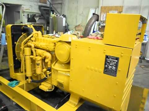 Caterpillar 105kw diesel generator 245 hrs., 3304 - YouTube