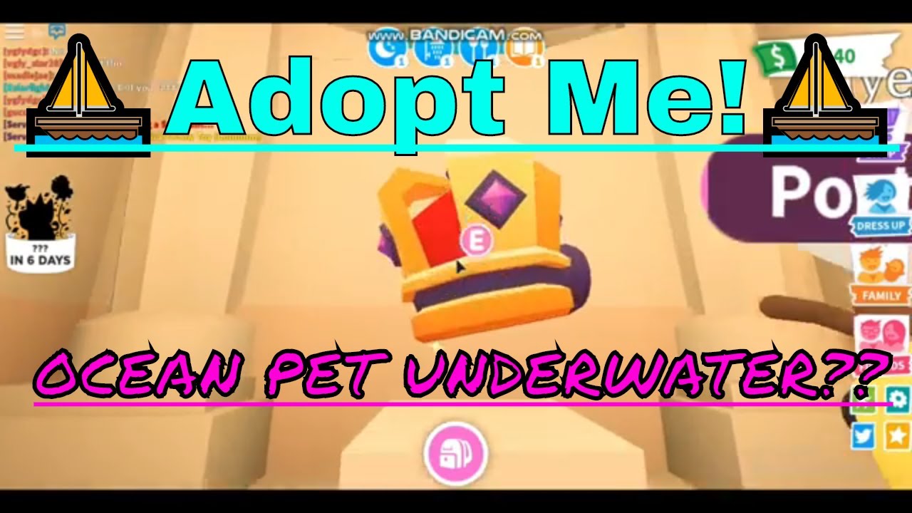 Roblox ⛵️Adopt Me!⛵️ NEW OCEAN PET UNDERWATER SECRET - YouTube