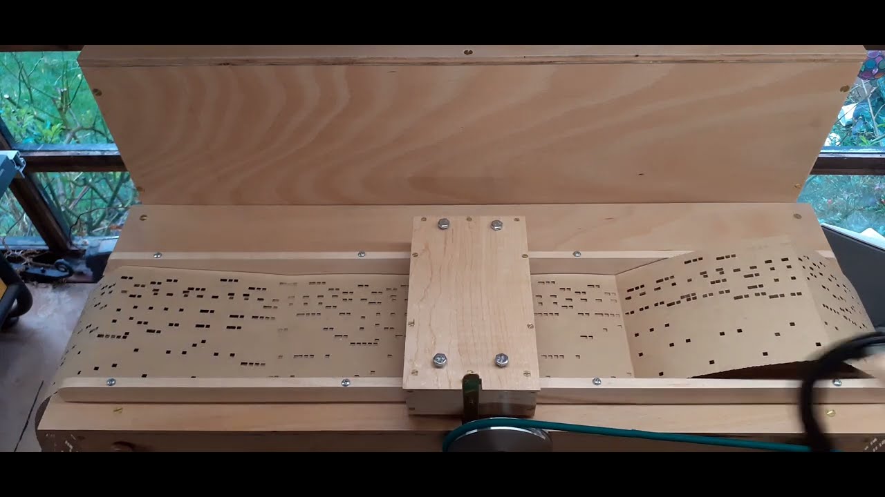 New 29 note book playing hand cranked street organ by Rob Barker Organs ...