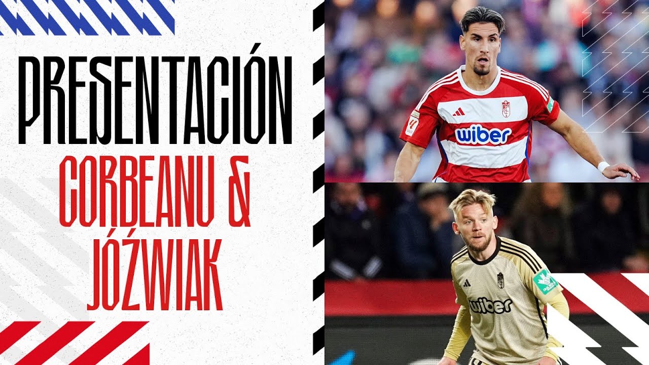 Presentación de Cobeanu y Jozwiak como jugadores del Granada CF - YouTube