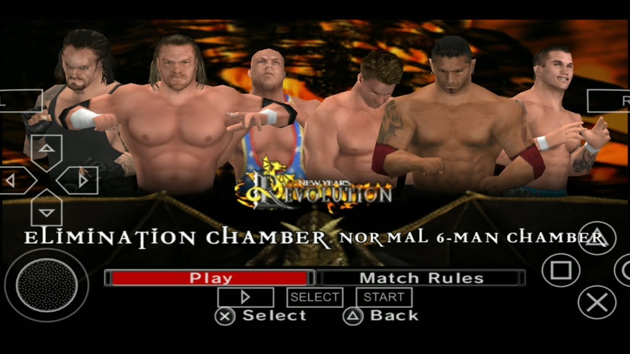 ELIMINATION CHAMBER 6-MAN MATCH|| WWE 2006 PSP || GAMEPLAY VIDEO - YouTube