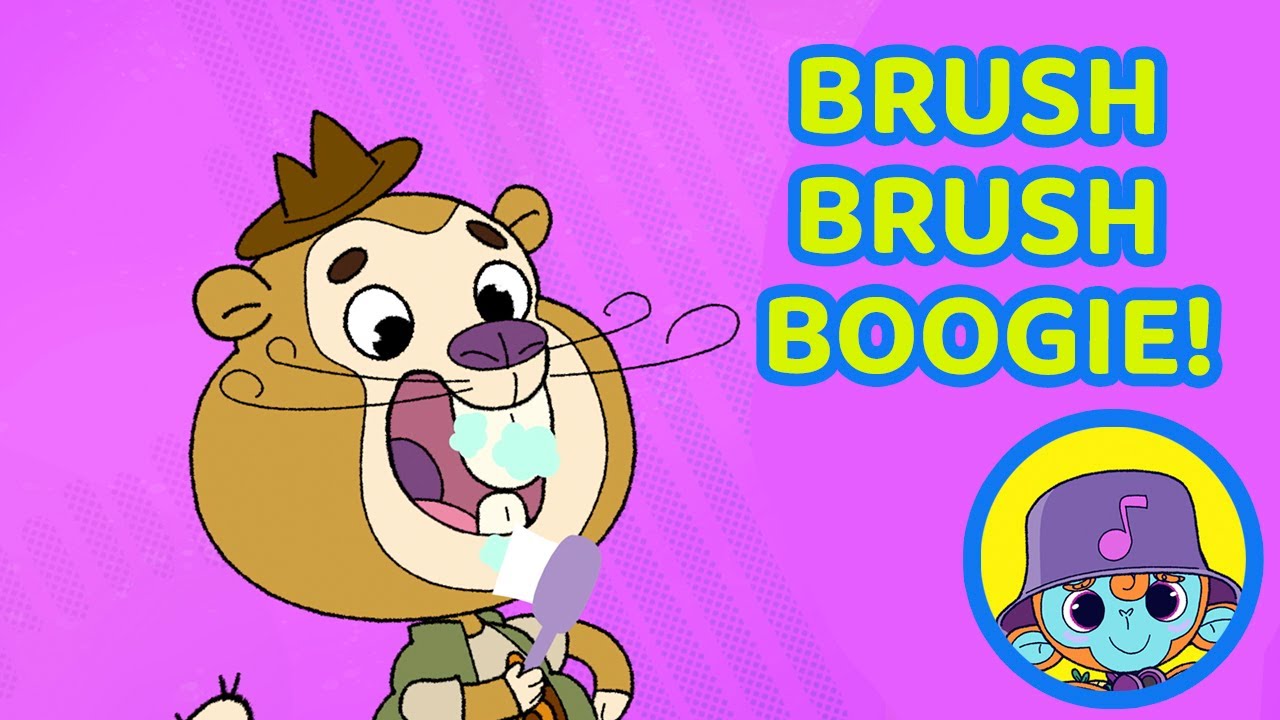 BRUSH BRUSH BOOGIE! 🎶 | Hugo Monkey 🐵💙 | Preschool Nursery Rhymes ...