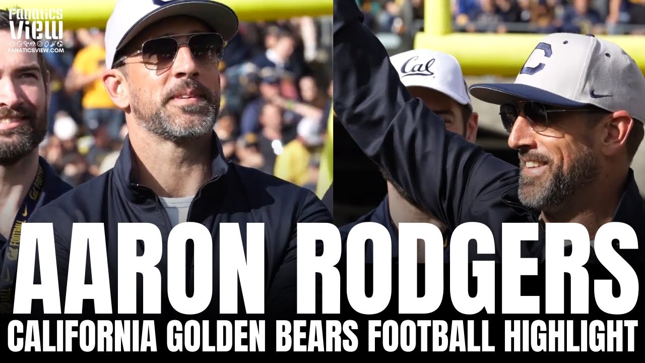 Aaron Rodgers Honored at California Golden Bears vs. Stanford 2024 Game ...