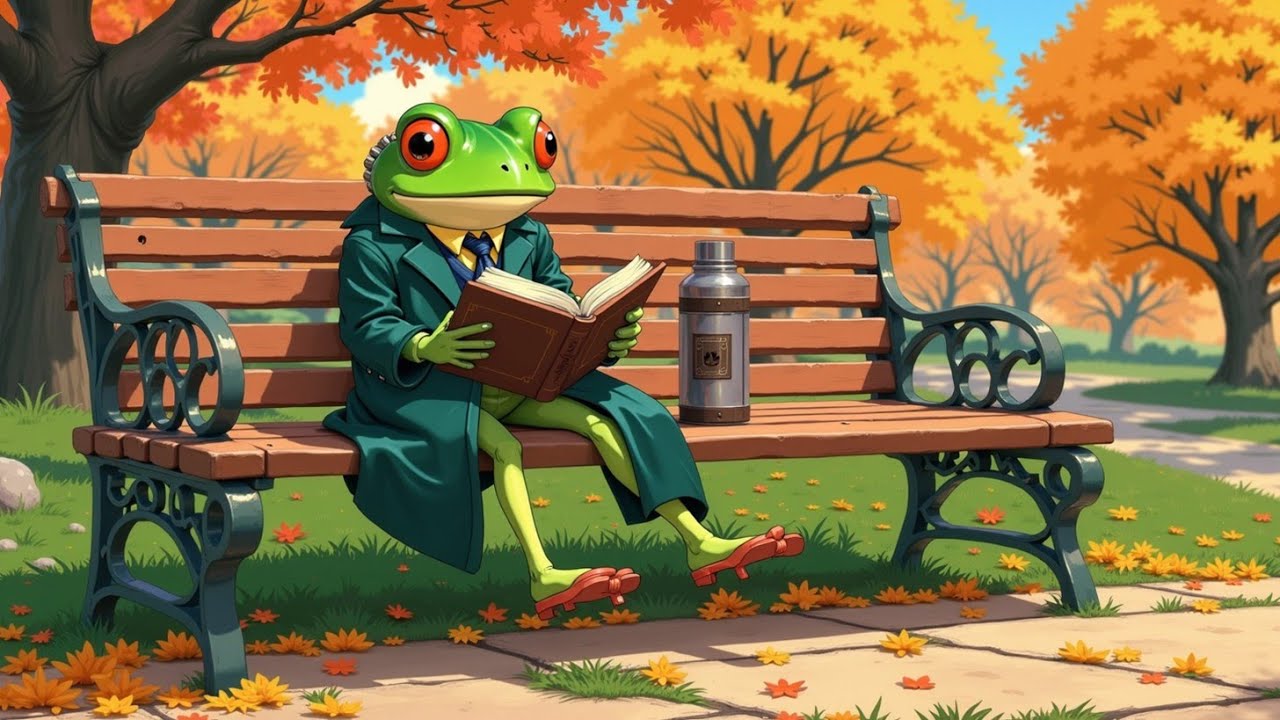 October Lofi Study | Gentle Frog Chill Hop & Focus Beats 📚🍁 - YouTube