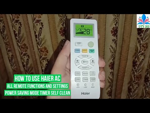 how to use power saving mode haier inverter ac remote function - YouTube