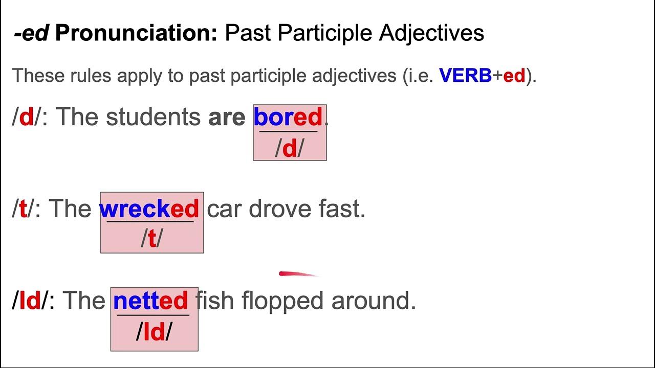 -ed Pronunciation: simple past regular verb pronunciation (updated ...