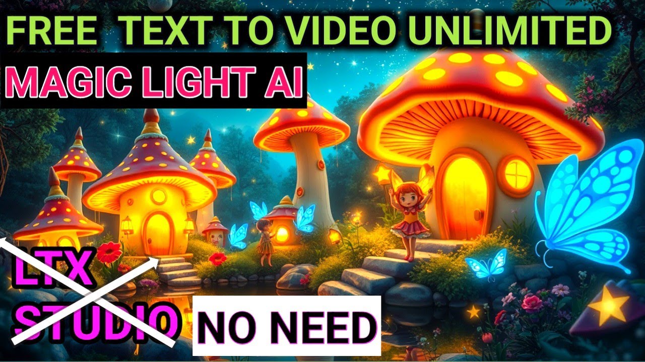 unlimited text to video || magic light ai video || how to generate text ...