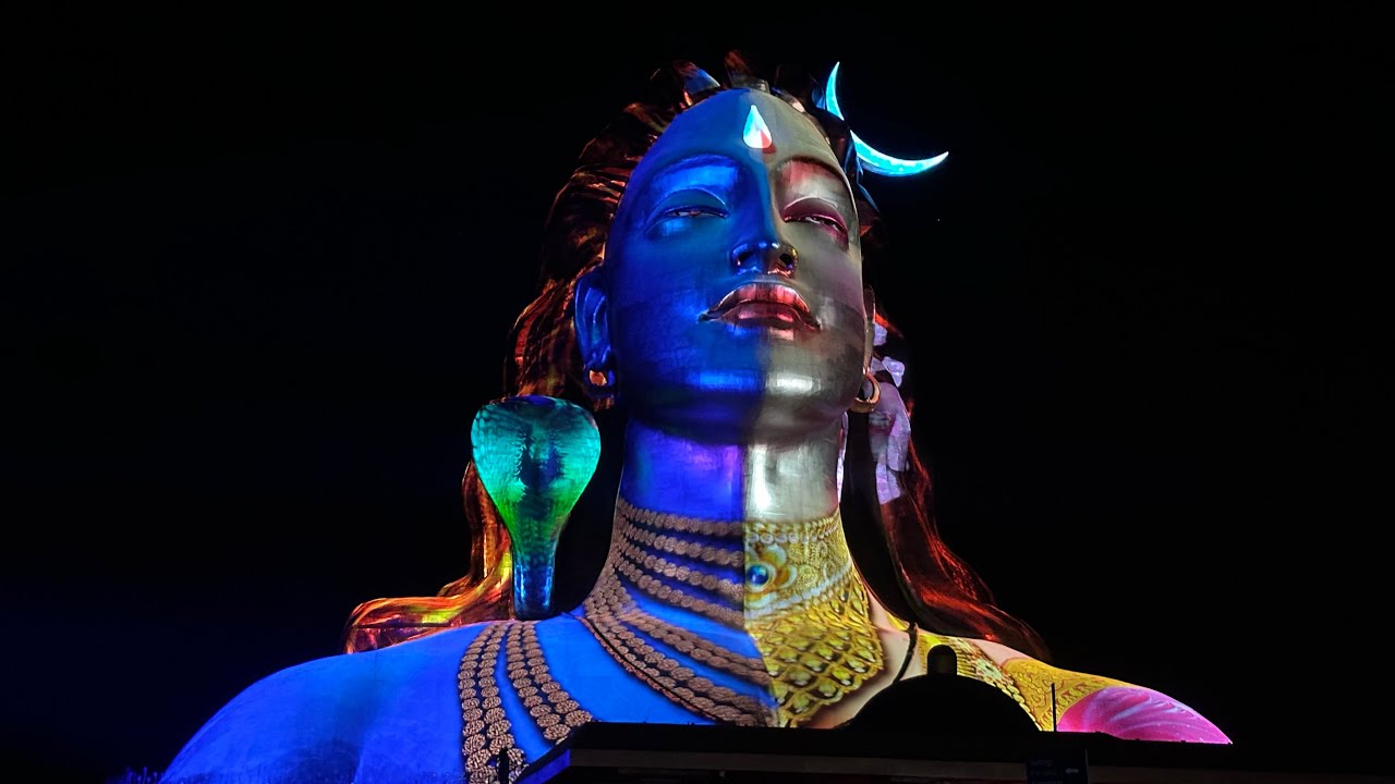 Adiyogi Shiva Statue, Laser Light Show, Chikkaballapur - YouTube