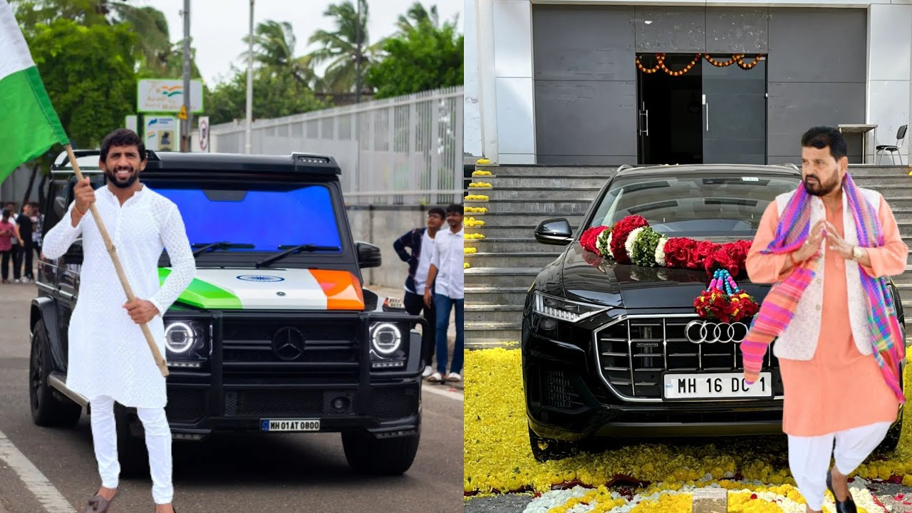 Brij Bhusan Sharan Singh Cars Vs Bajrang Punia Cars - YouTube