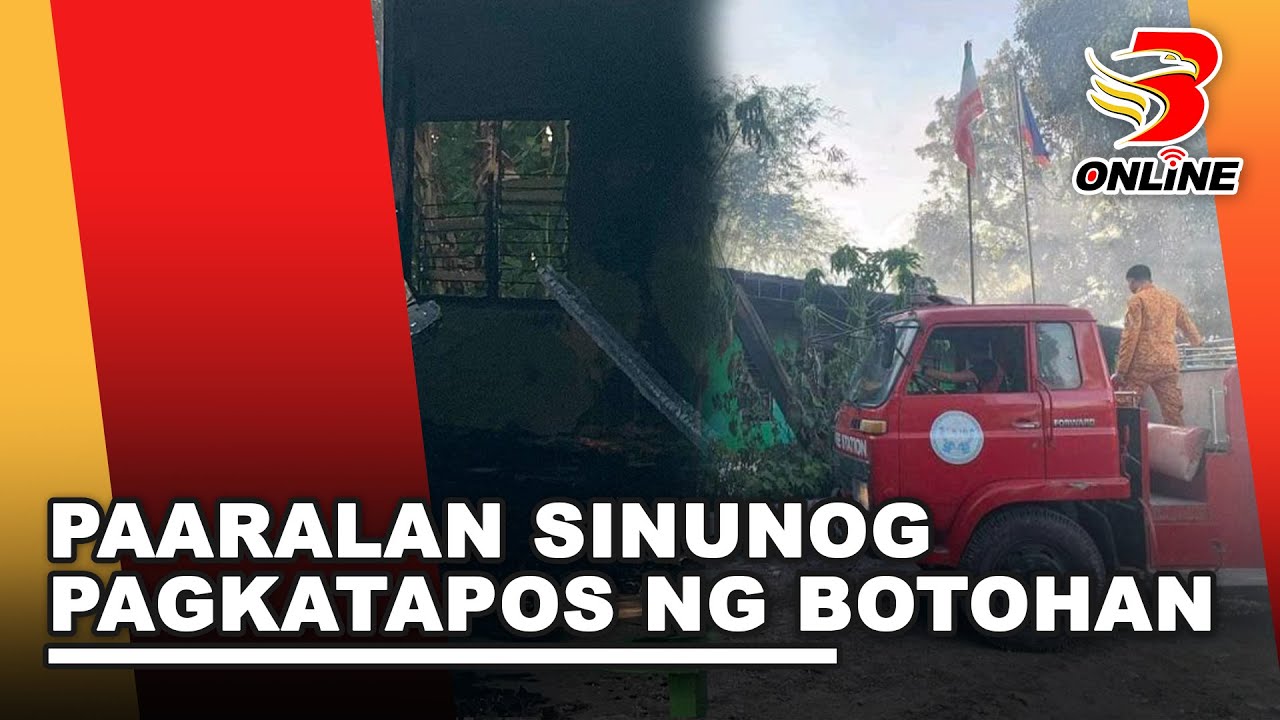 Paaralan sinunog pagkatapos ng botohan - YouTube
