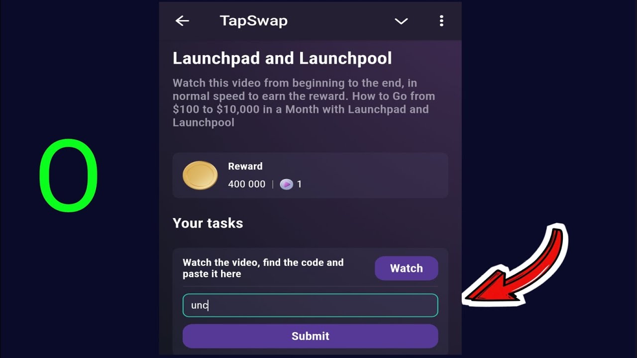 Launchpad And Launchpool | TapSwap Video Code | from $100 to $10,000 ...