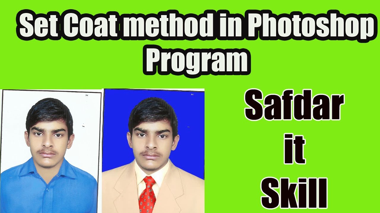 Set pic Coat method in Adobe photo shop - YouTube