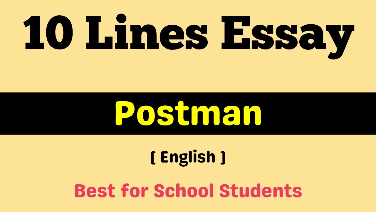 10 Lines on Postman in English | Postman essay in English | Short essay ...