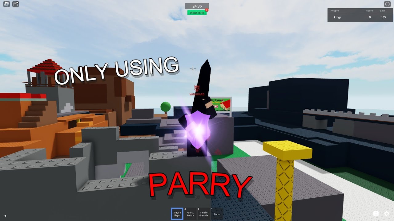 ONLY USING PARRY In COMBAT WARRIORS (roblox) - YouTube
