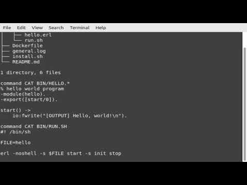 Programming {{ erlang }} hello world - YouTube