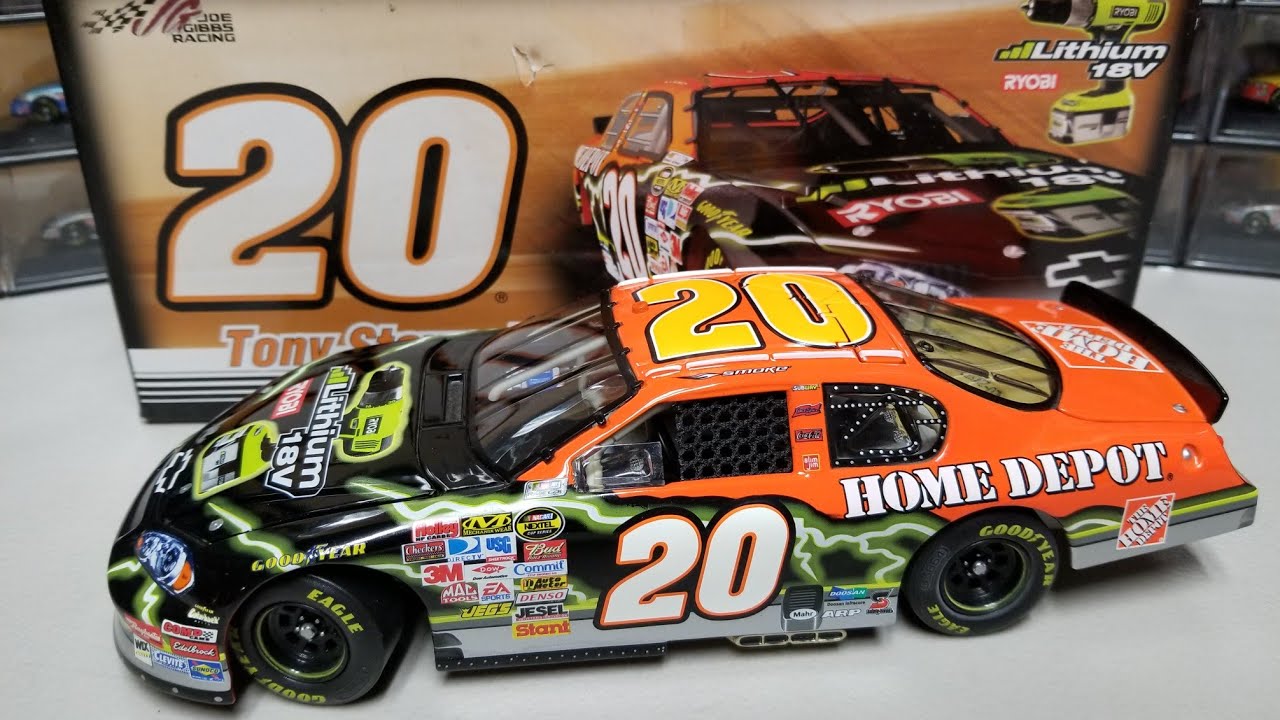 NASCAR Diecast Review: 2007 Tony Stewart Ryobi 1/24 - YouTube