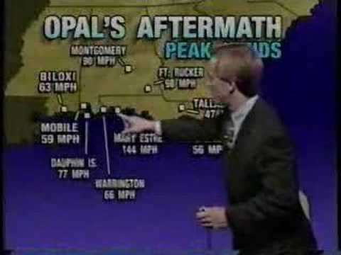 WS 4000 and Hurricane Opal Coverage - Oct 5th, 1995 - YouTube
