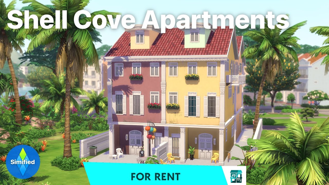Shell Cove Apartments | The Sims 4 For Rent Speed Build - YouTube