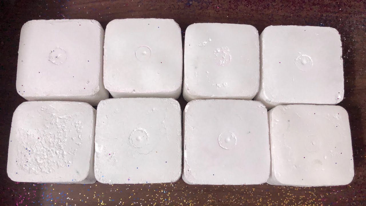 Magnesium carbonate +dish soap blocks ||experiment on textures - YouTube