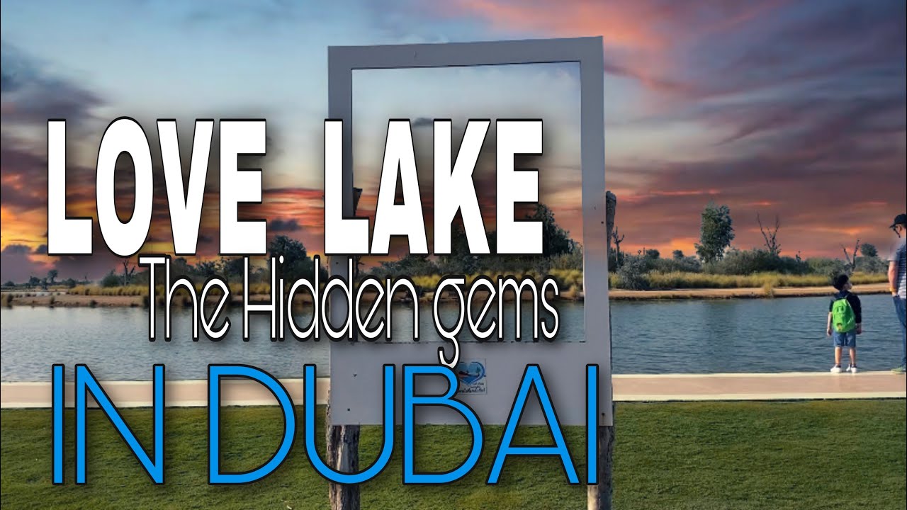Love Lake Dubai Al Qudra | The heart shape lake | 4K | The Best Sunset ...