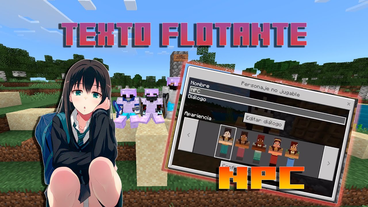 Texto Flotante Con NPC Fácil y Rápido / JAVA Y BEDROCK - YouTube