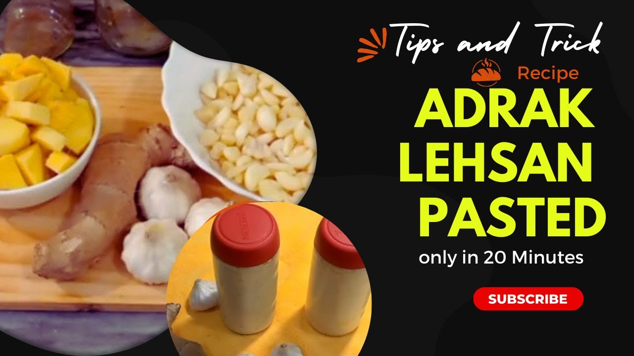 Adrak Lehsan Ka Paste ادرک لہسن کا پیسٹ Learn How to Make Ginger Garlic ...