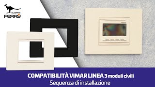 Tutorial Kit compatibilità VIMAR LINEA per prodotti 3 moduli civili - Sequenza di montaggio
