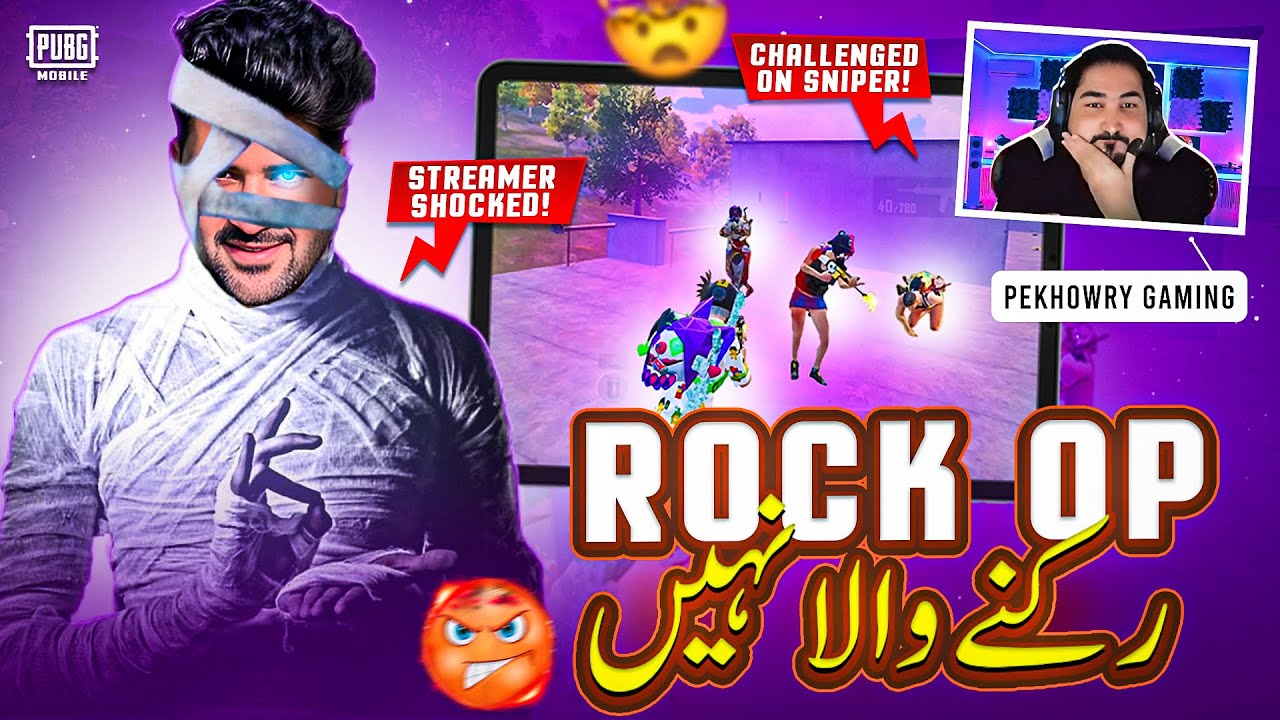 Pekhowry gaming vs rock Op 🥶 best fight awm vs m24 / streamer shocked / PUBG mobile / rock Op ...